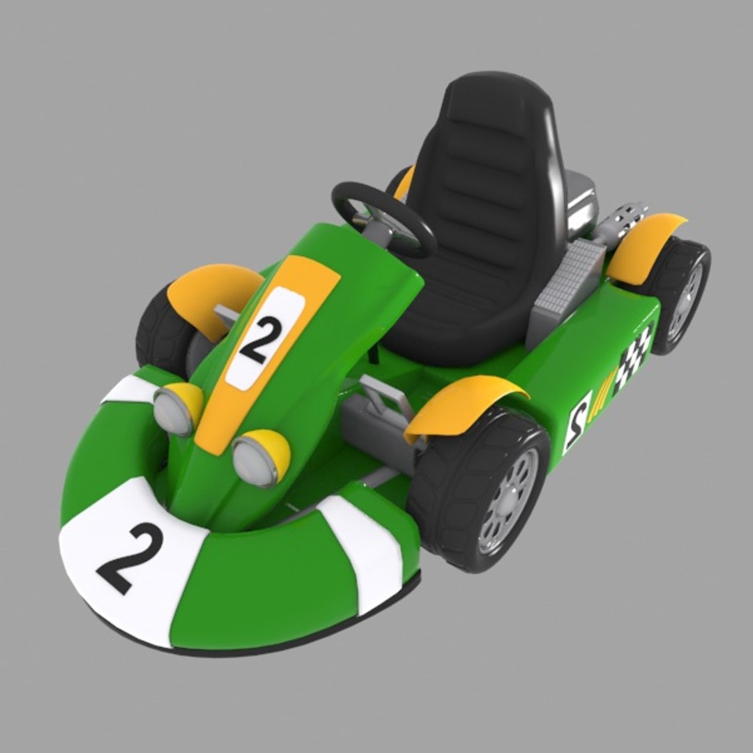 3D Model Cartoon Racing Car - TurboSquid 1288278