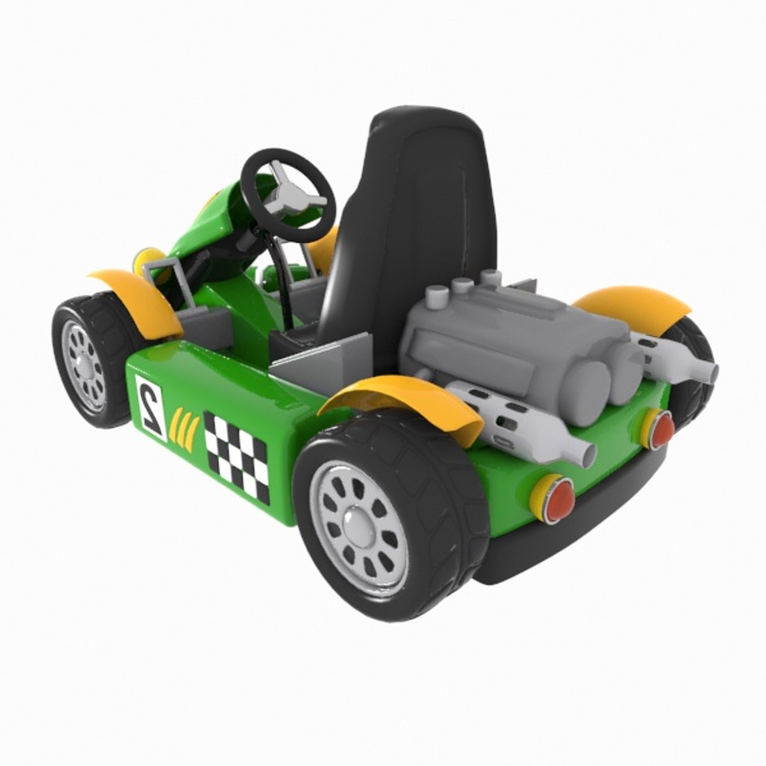 3D Model Cartoon Racing Car - TurboSquid 1288278