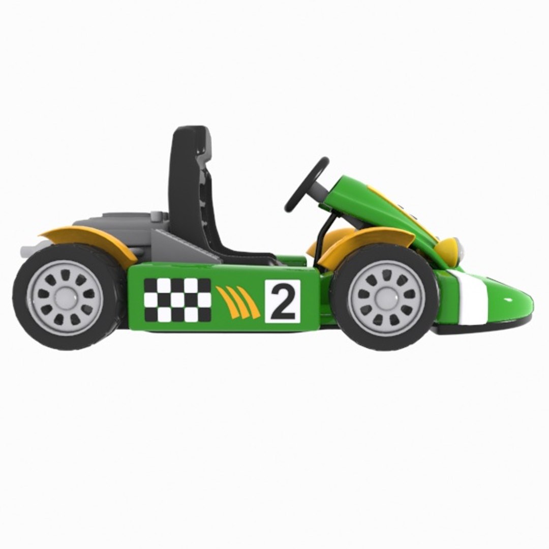 3D Model Cartoon Racing Car - TurboSquid 1288278