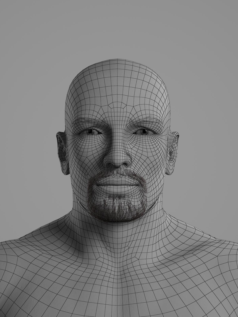 3d model realistic human male