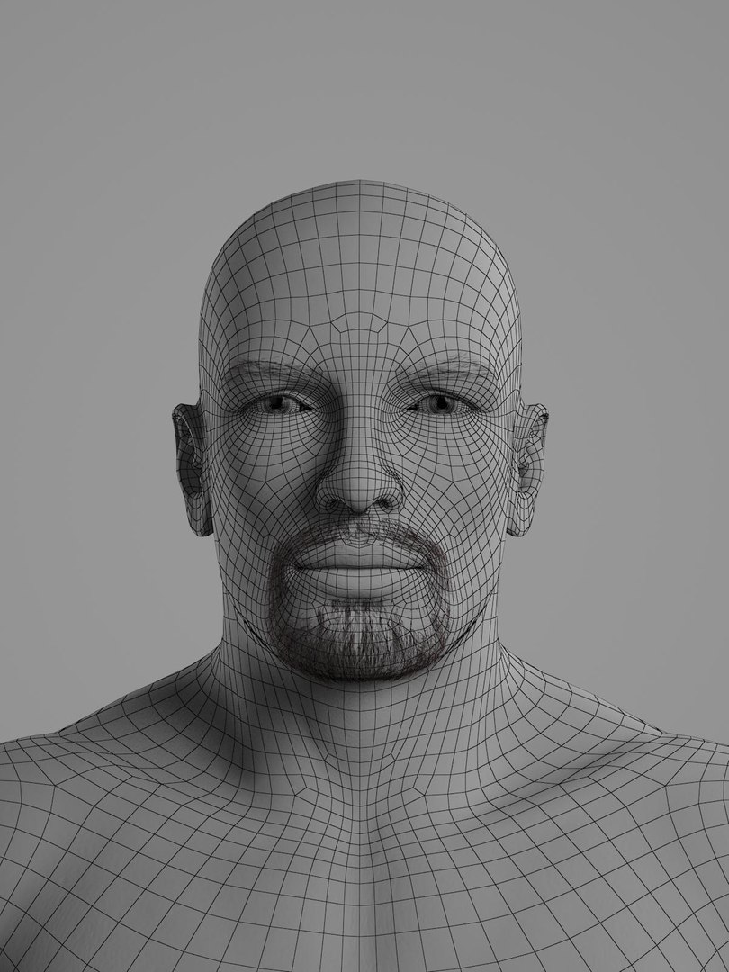 3d model realistic human male