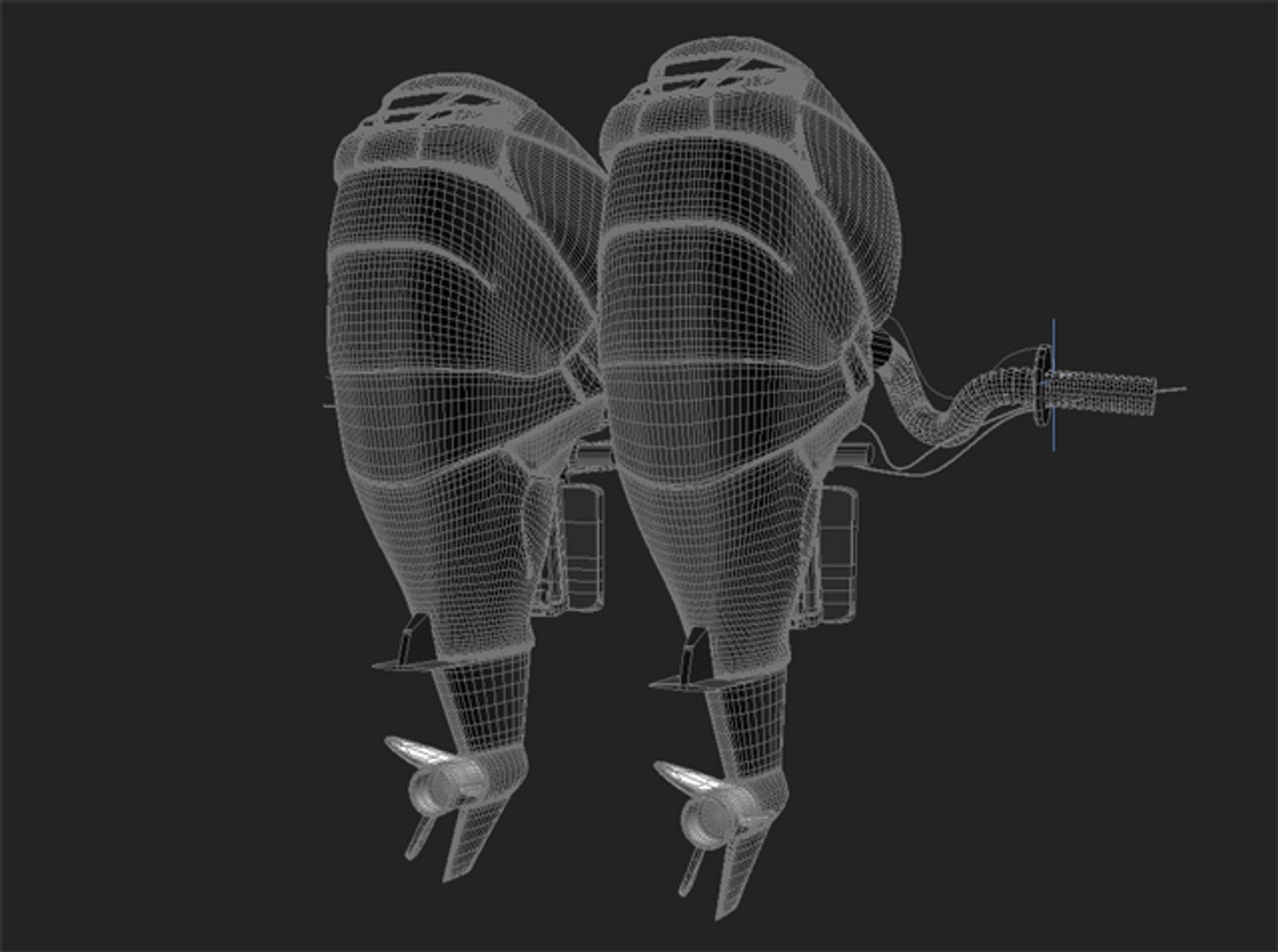 Mercury Engine Boat 3ds