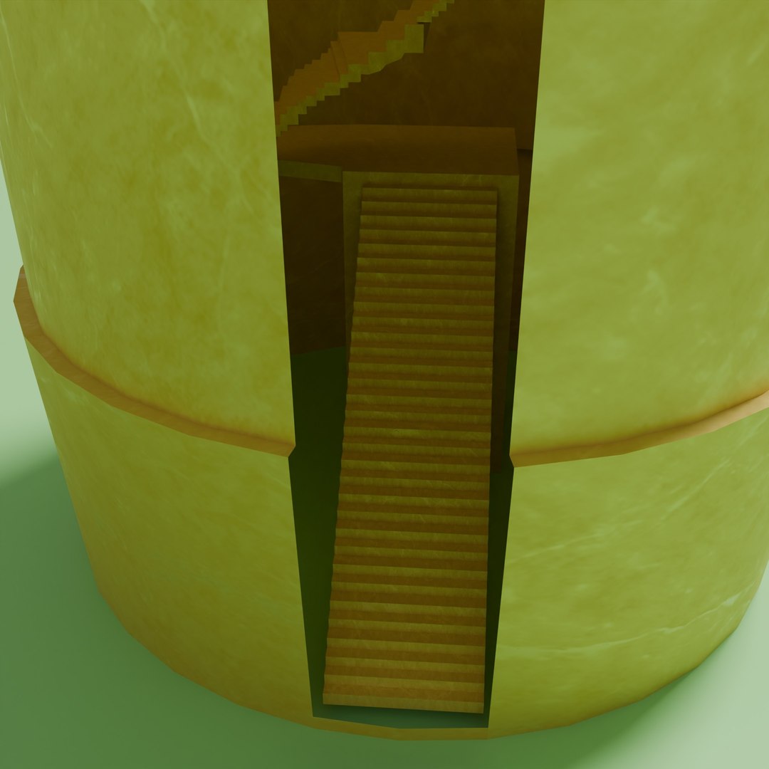 3D Model A Tower With Stairs Inside - TurboSquid 2478368