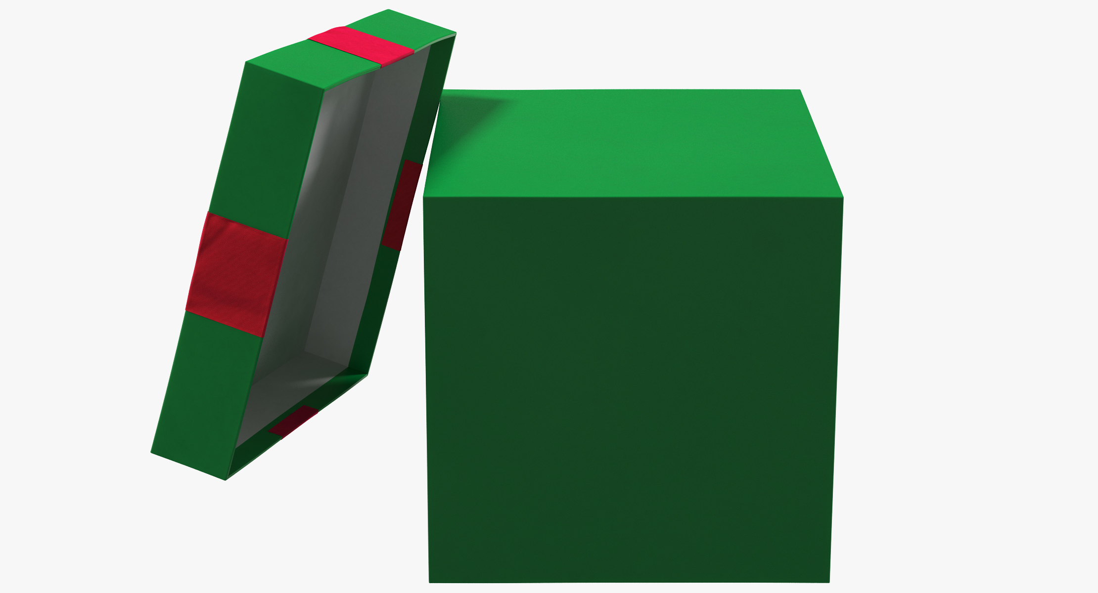 Gift box open green 3D model - TurboSquid 1201776
