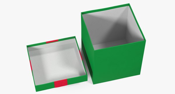 Gift box open green 3D model - TurboSquid 1201776