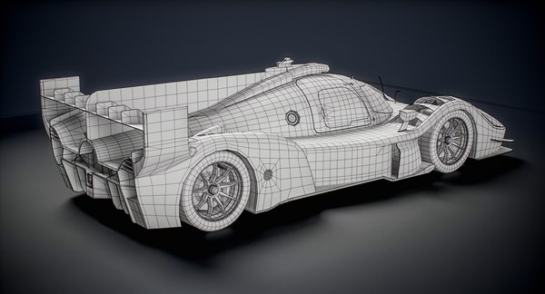 modelo 3d Glickenhaus SCG 007 LMH Hypercar WEC Maqueta blanca ...