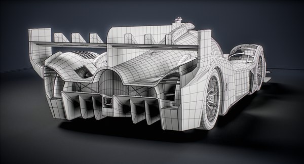 modelo 3d Glickenhaus SCG 007 LMH Hypercar WEC Maqueta blanca ...