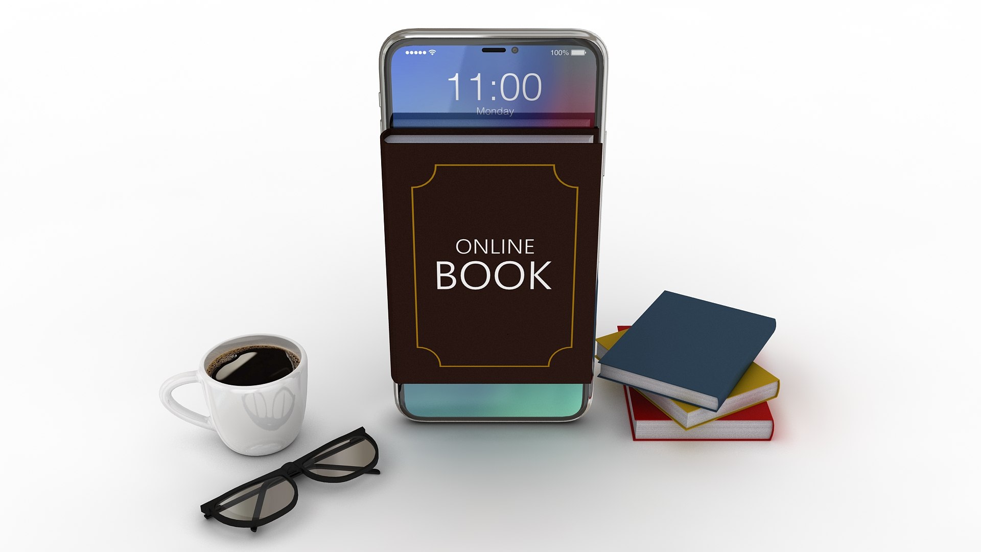 3D Online Book Phone Model - TurboSquid 1650028