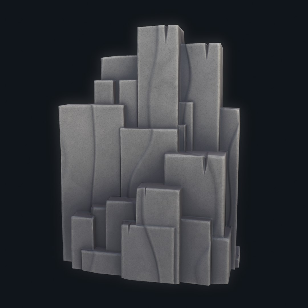 Cartoon Rock Cliff 3D Model - TurboSquid 1431126