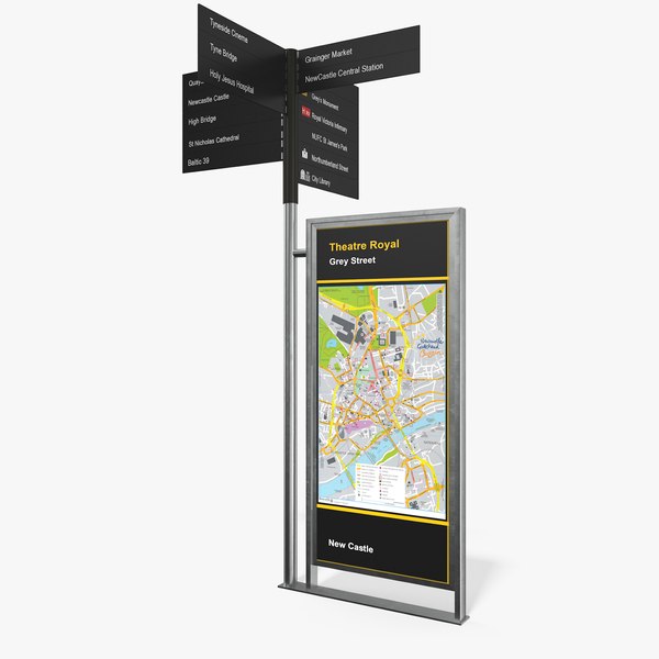 Signpost sign way 3D model - TurboSquid 1681884