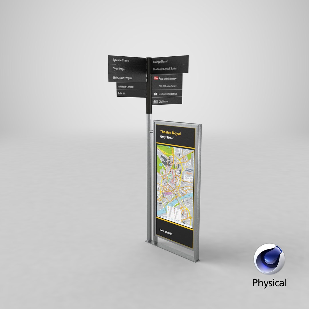 Signpost Sign Way 3D Model - TurboSquid 1681884