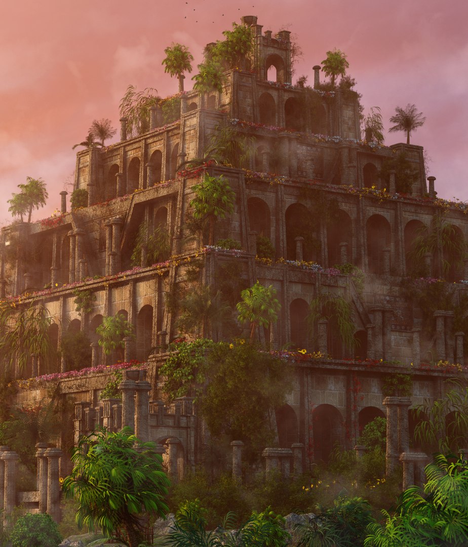 Hanging Gardens Of Babylon Environment 3D Model - TurboSquid 2200915