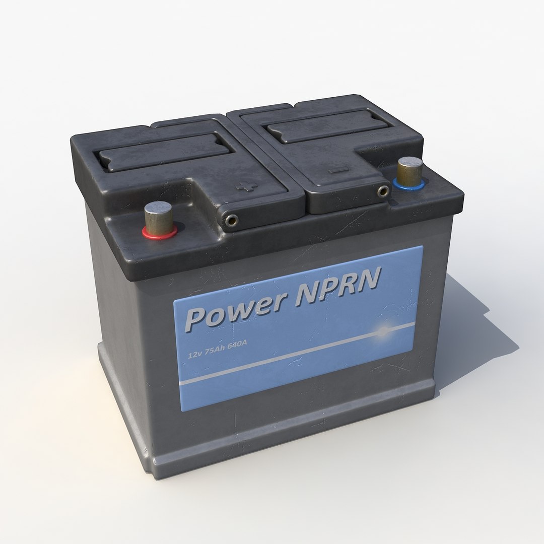 car battery 3d max