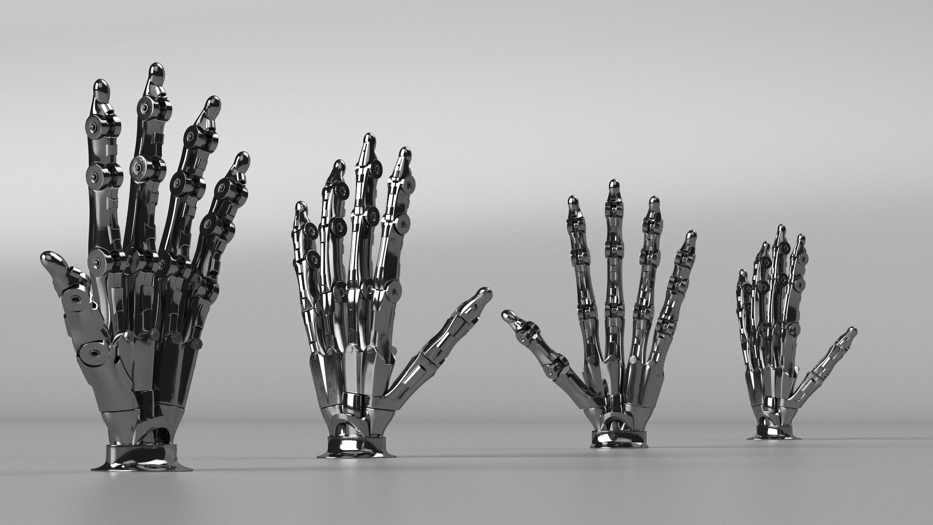 Robotic Arm Silver Rigged 3D Model - TurboSquid 2235051
