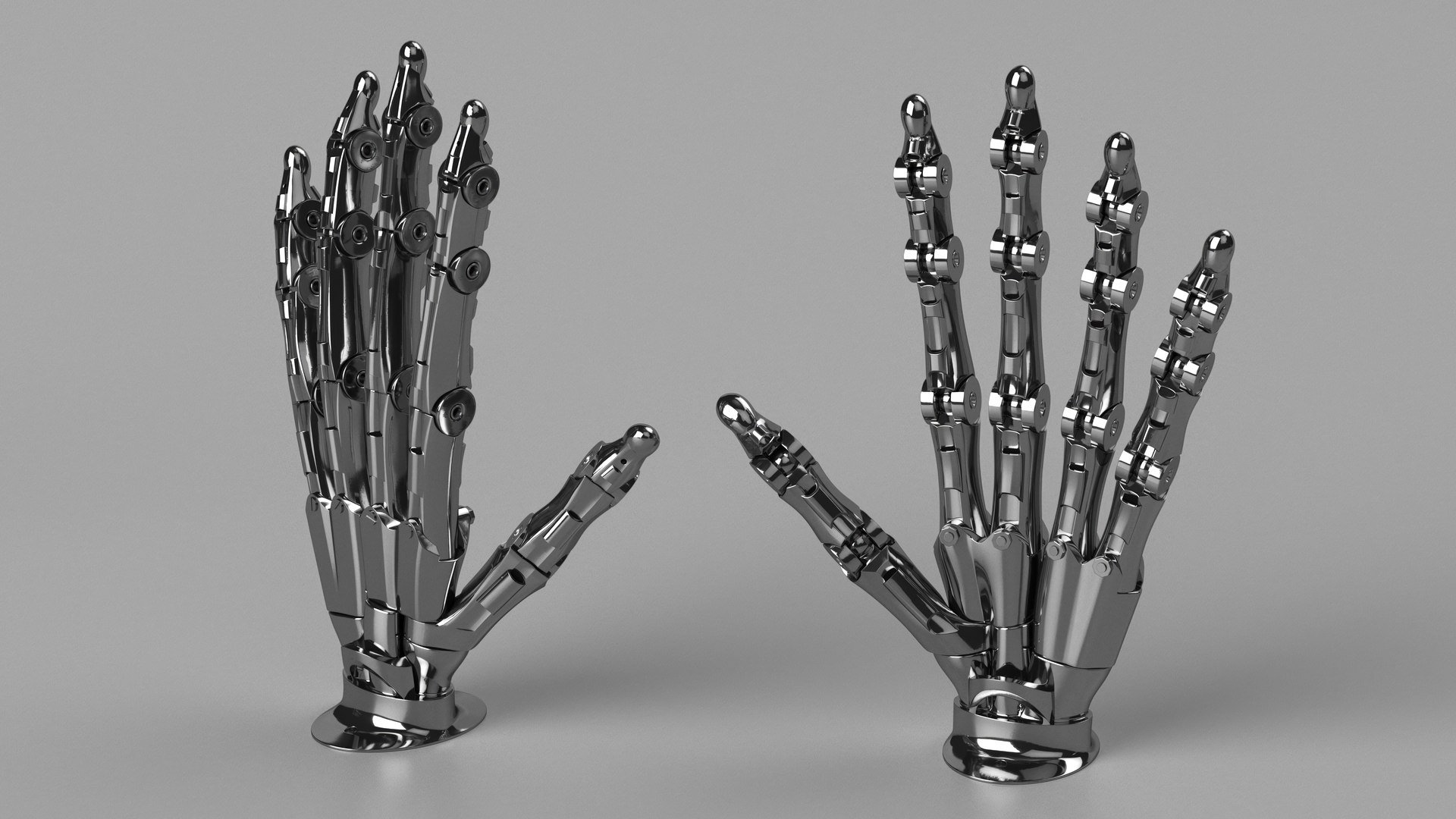 Robotic Arm Silver Rigged 3D Model - TurboSquid 2235051