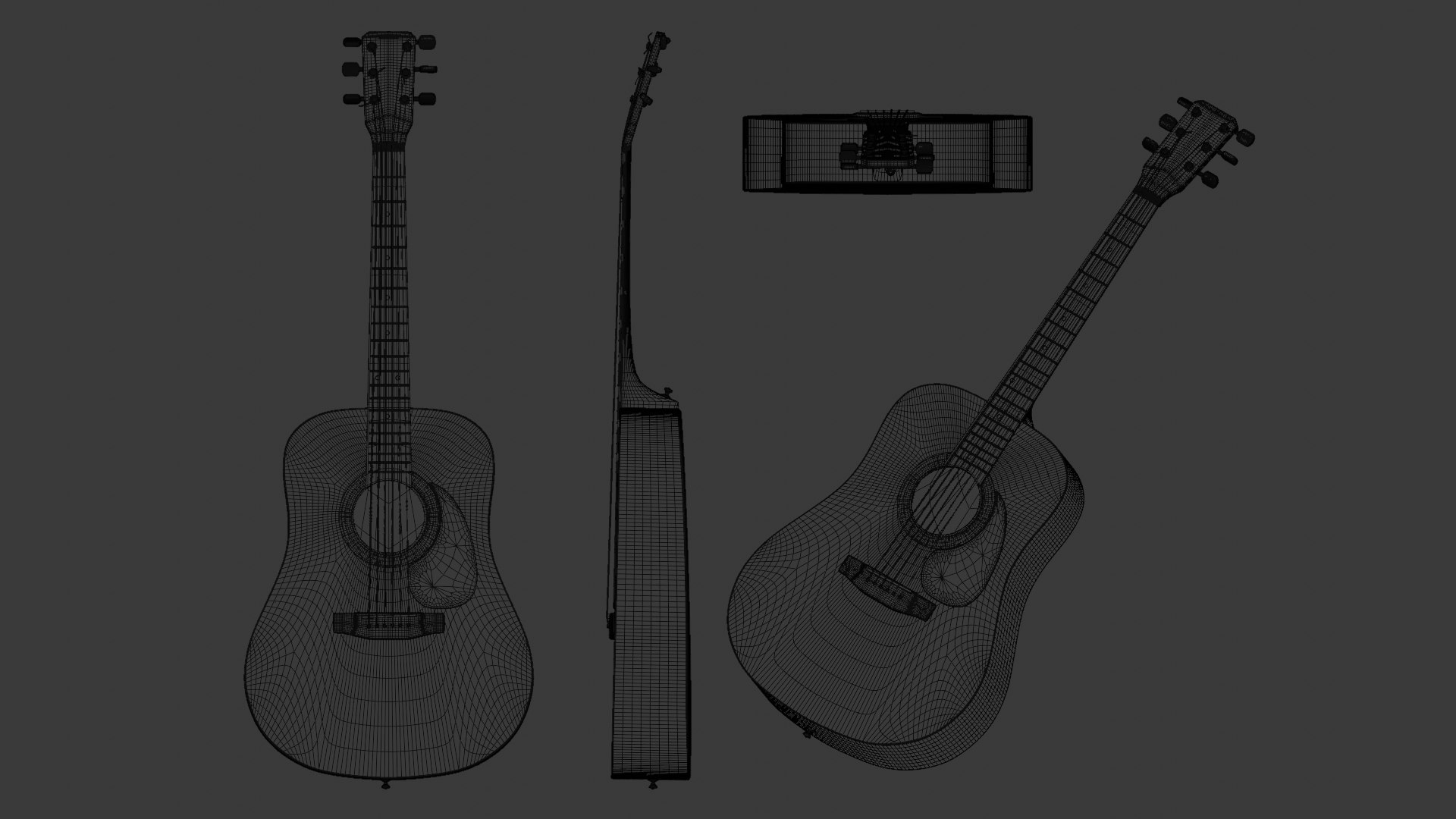 Guitar Instrument Music 3D Model - TurboSquid 1692013