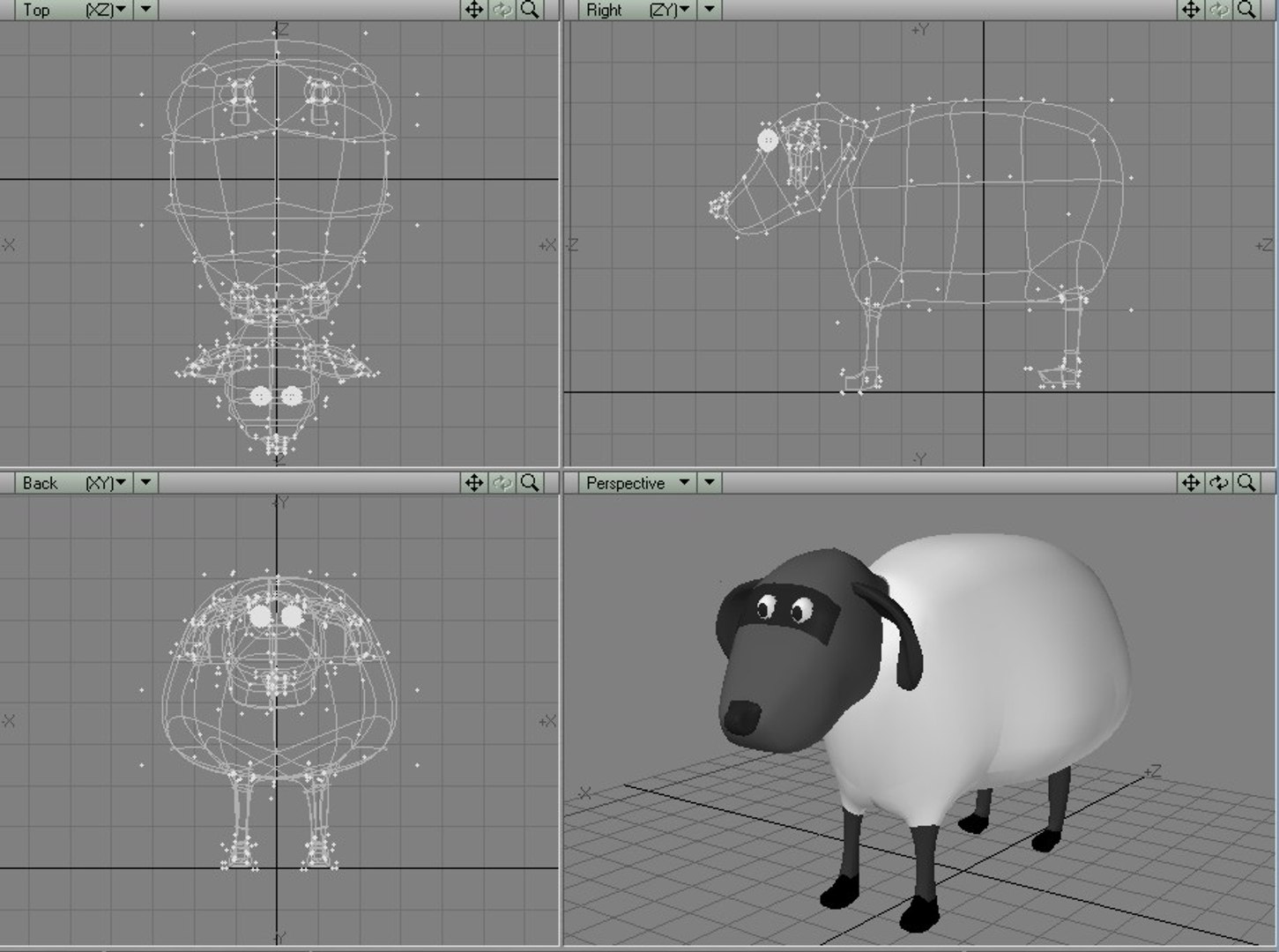 3d Cartoon Sheep Model