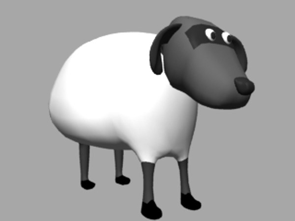 3d cartoon sheep model