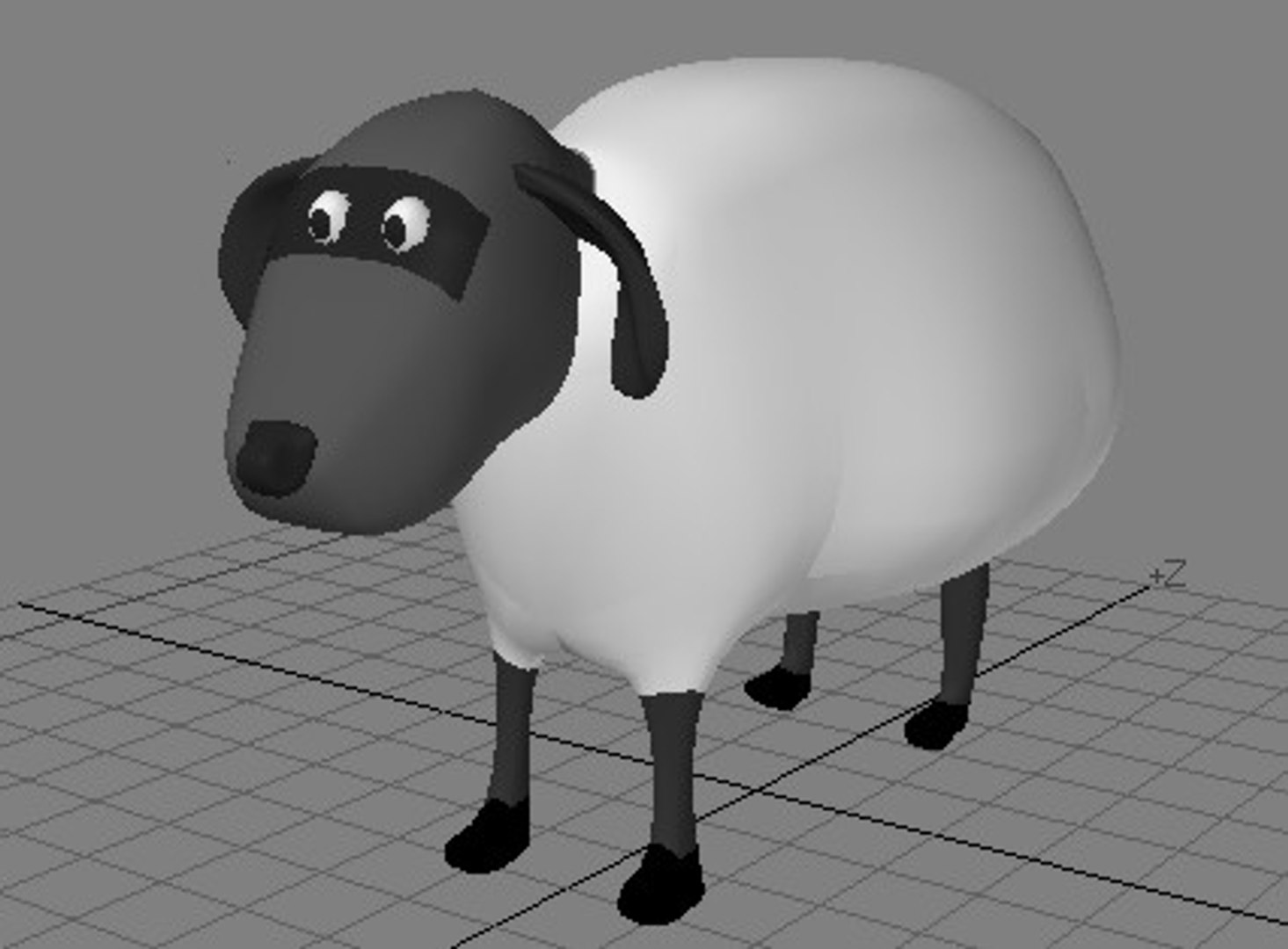 3d Cartoon Sheep Model