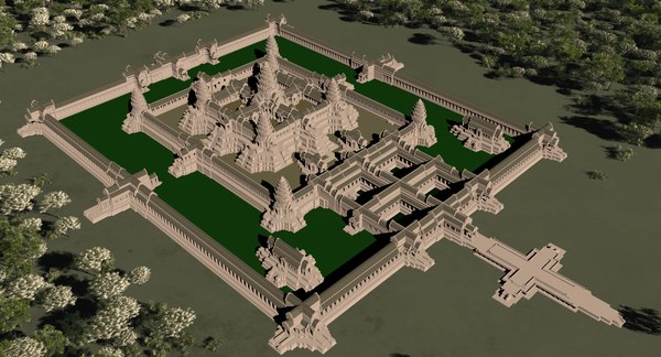 3d angkor wat model