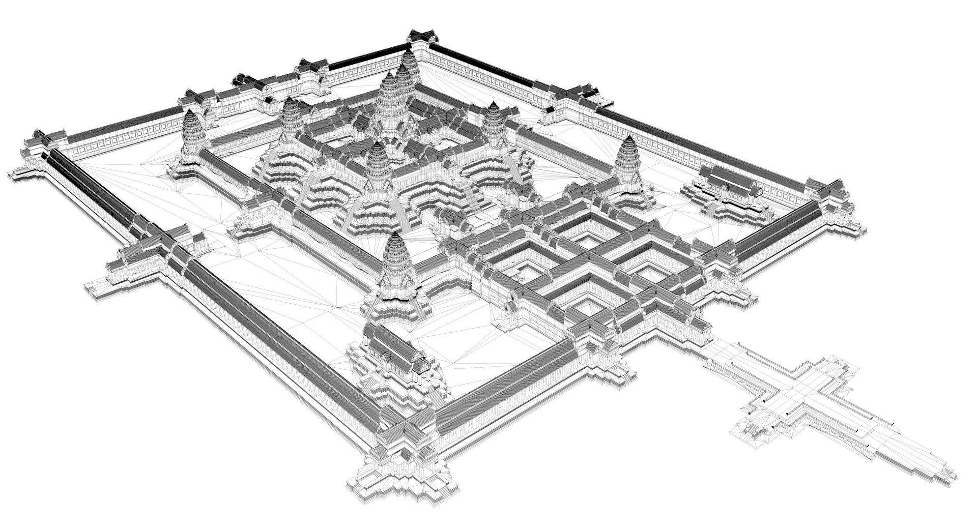 3d Angkor Wat Model