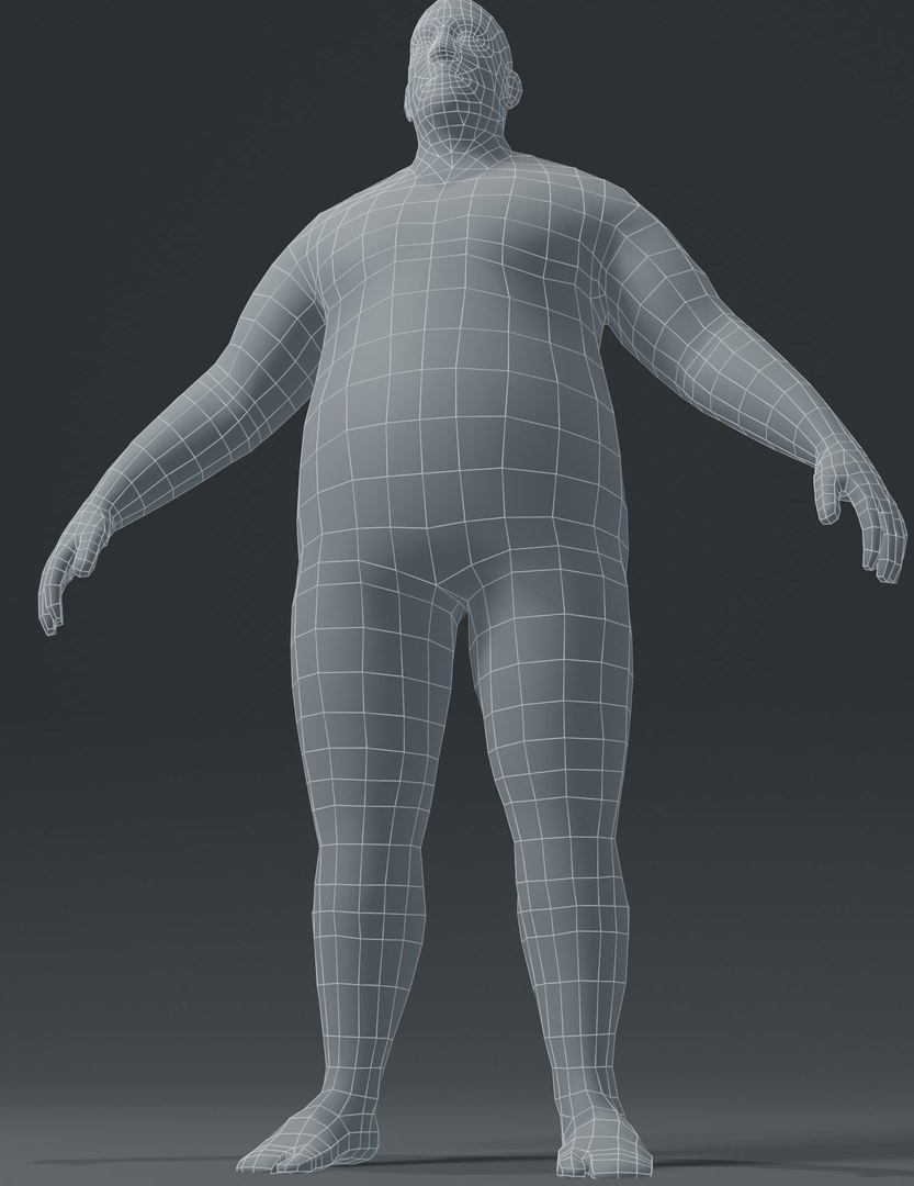 Male Body Fat Base Mesh 3D Model - TurboSquid 1518371