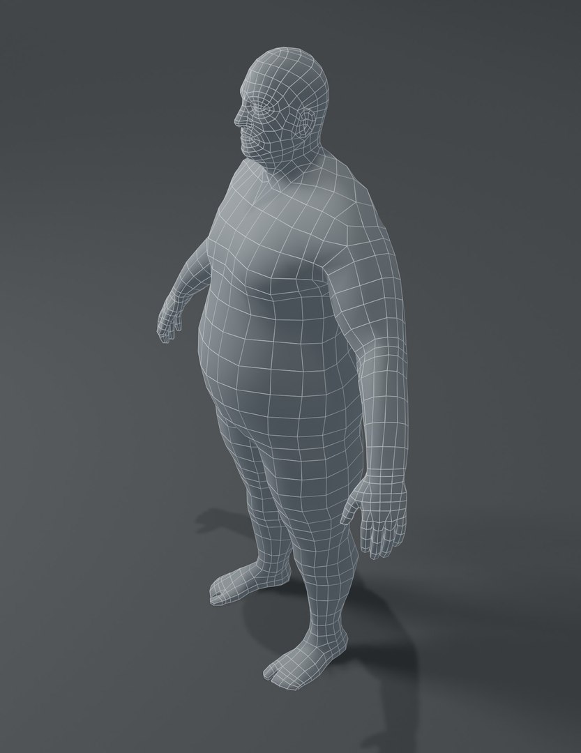 Male Body Fat Base Mesh 3D Model - TurboSquid 1518371