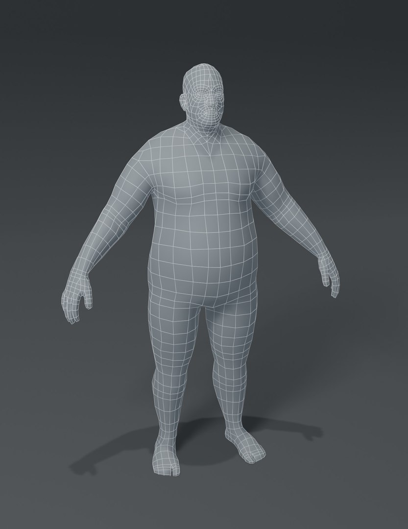 Male Body Fat Base Mesh 3D Model - TurboSquid 1518371
