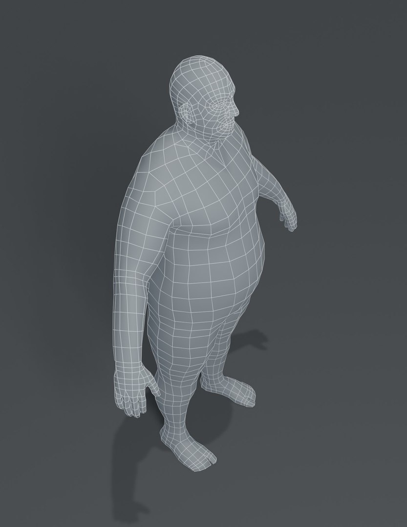 Male Body Fat Base Mesh 3D Model - TurboSquid 1518371