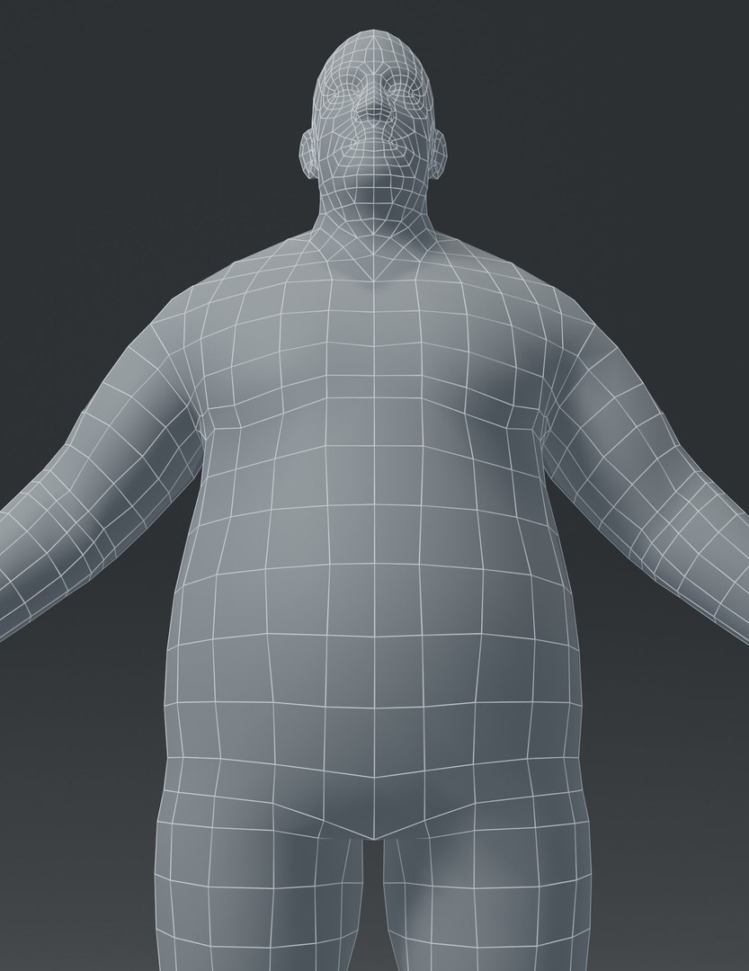 Male Body Fat Base Mesh 3D Model - TurboSquid 1518371