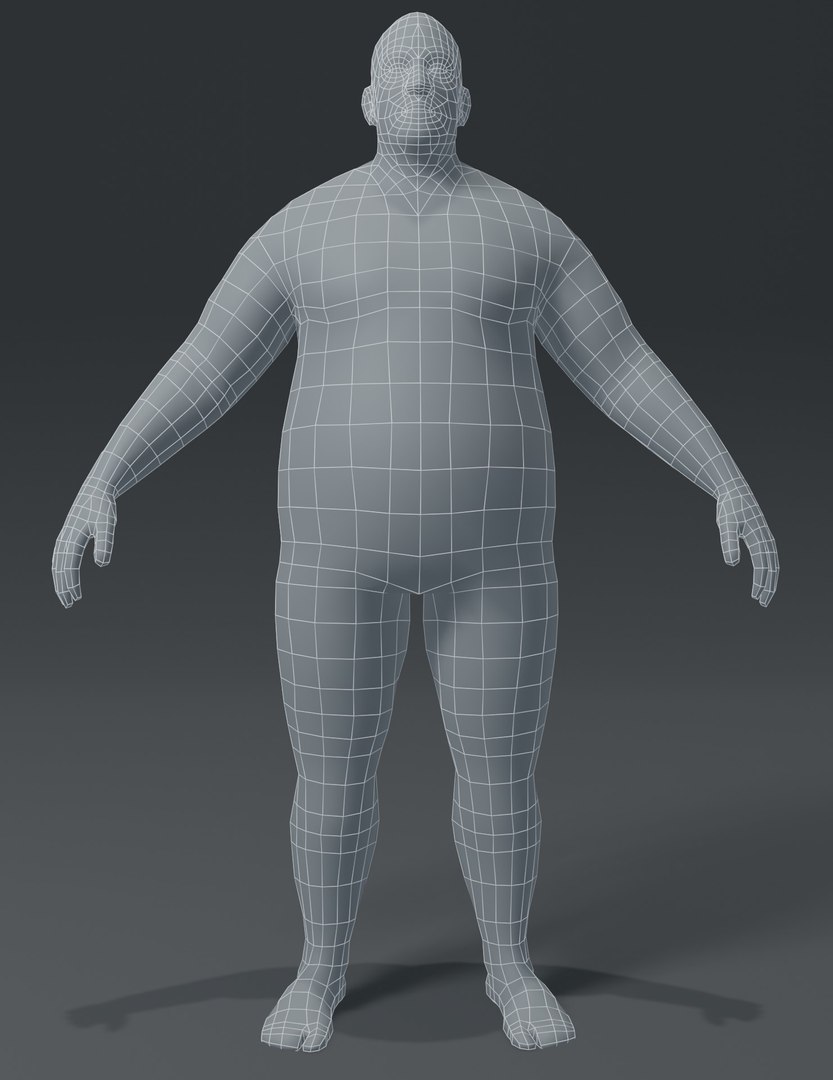 Male Body Fat Base Mesh 3D Model - TurboSquid 1518371