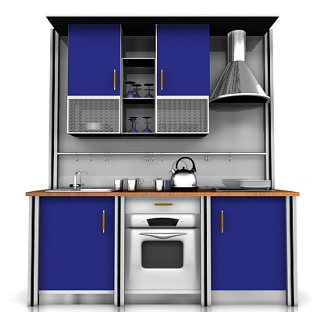 3d kitchen unit model