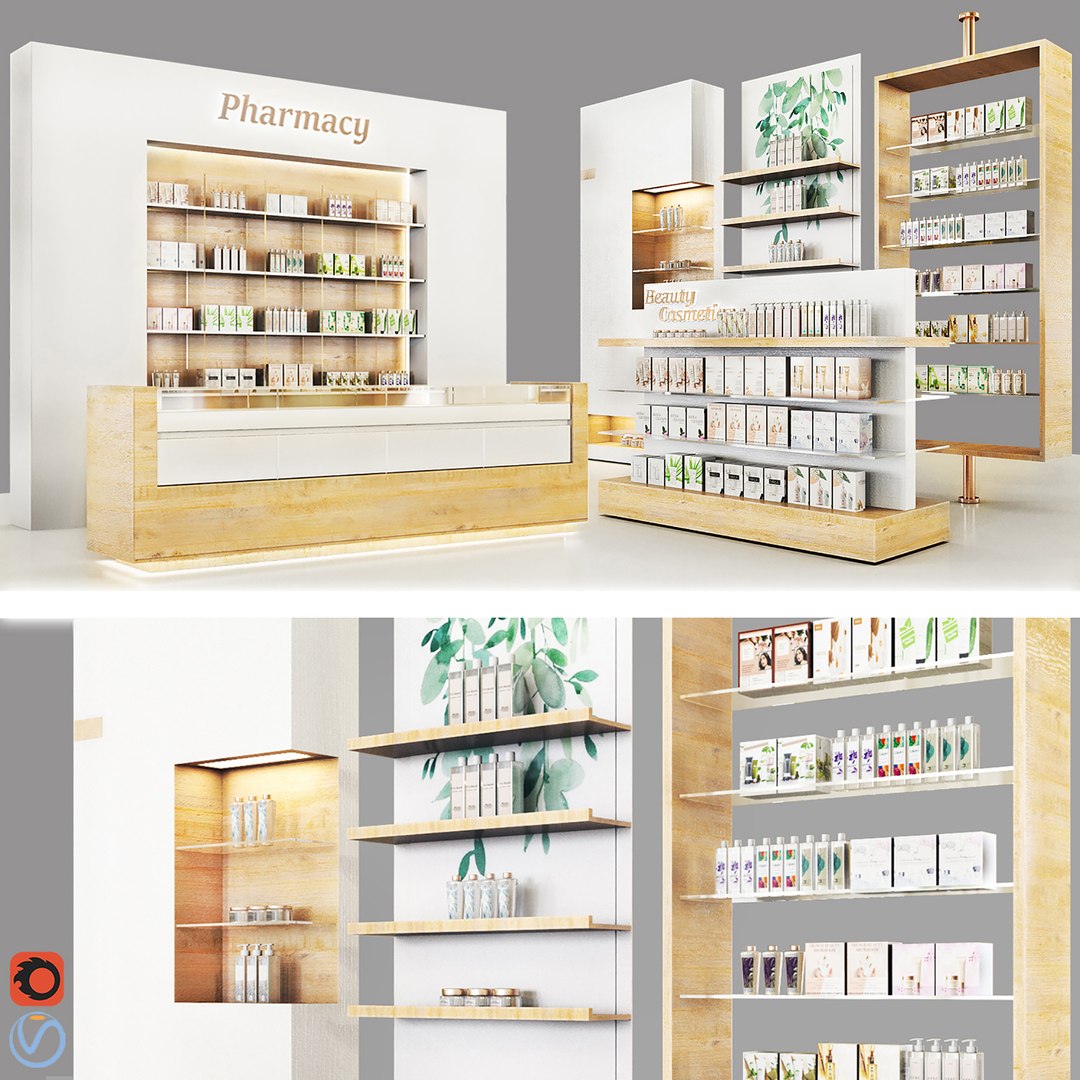 3D Model Drugstore Pharmacy - TurboSquid 2117341