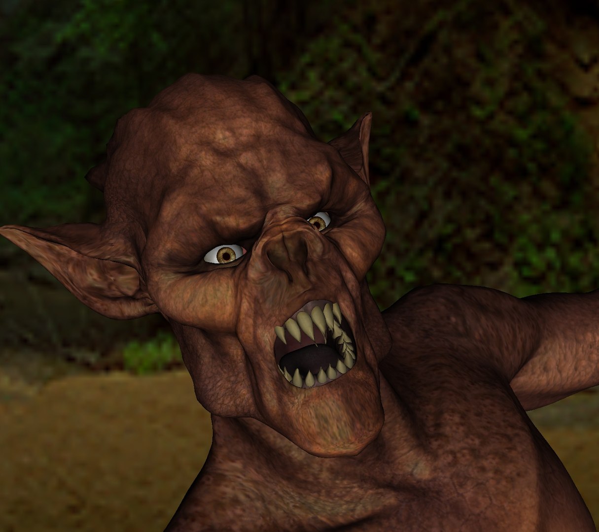 3d demon beast male model