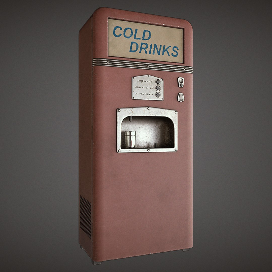 Soda Machine Pbr V-ray 3d Model