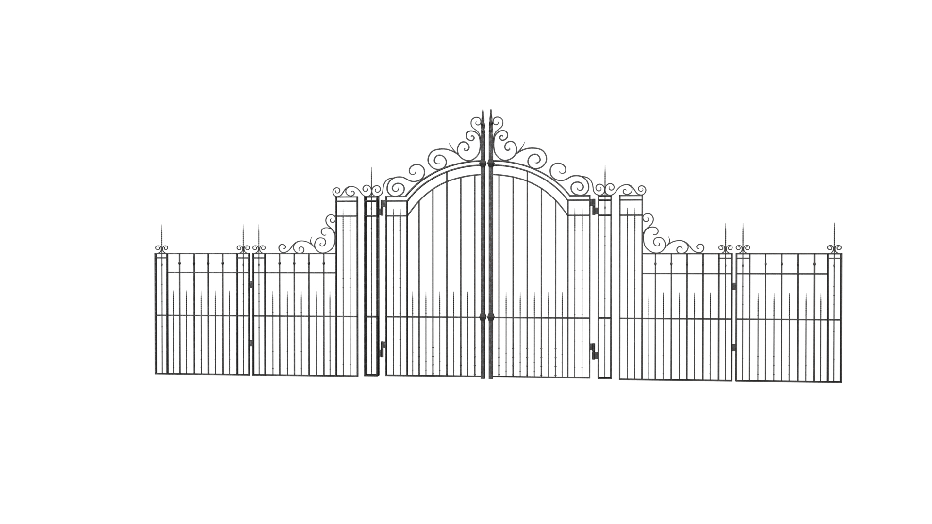 3D Iron Gate Model - TurboSquid 1768193