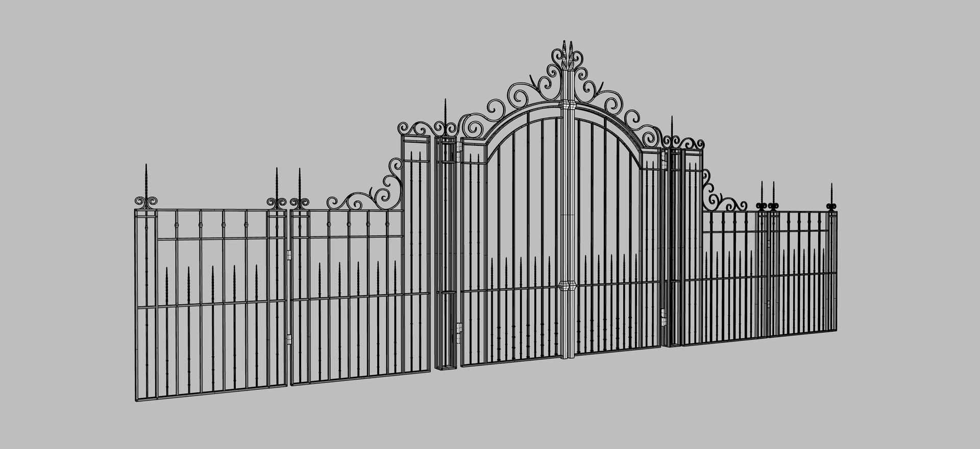 3D Iron Gate Model - TurboSquid 1768193