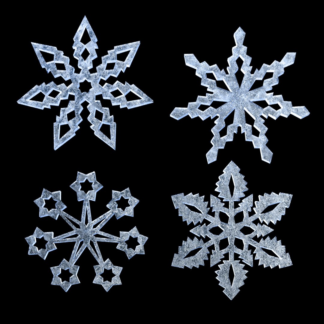 3D Snowflakes Christmas Decoration Model - TurboSquid 1483099