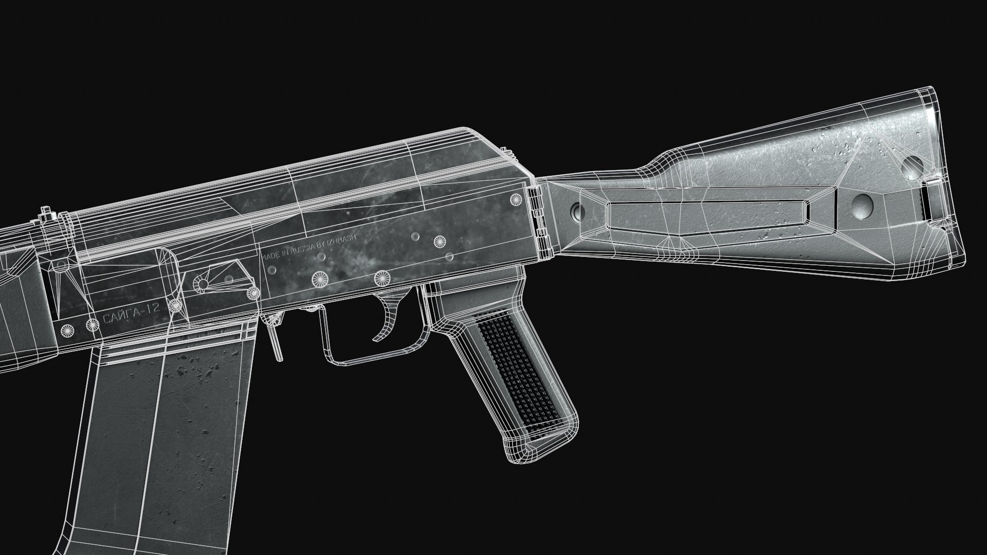 3D Model SAIGA 12 Shotgun Model - TurboSquid 1888945