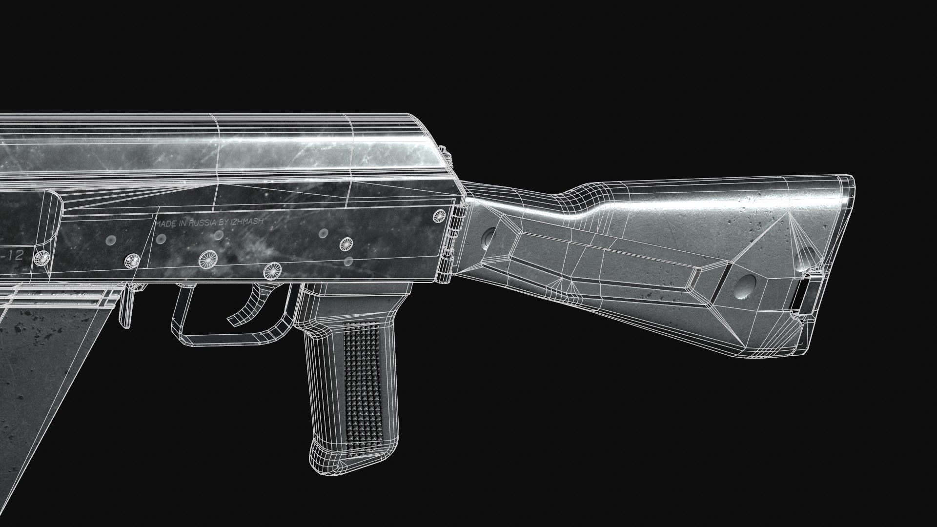 3D Model SAIGA 12 Shotgun Model - TurboSquid 1888945