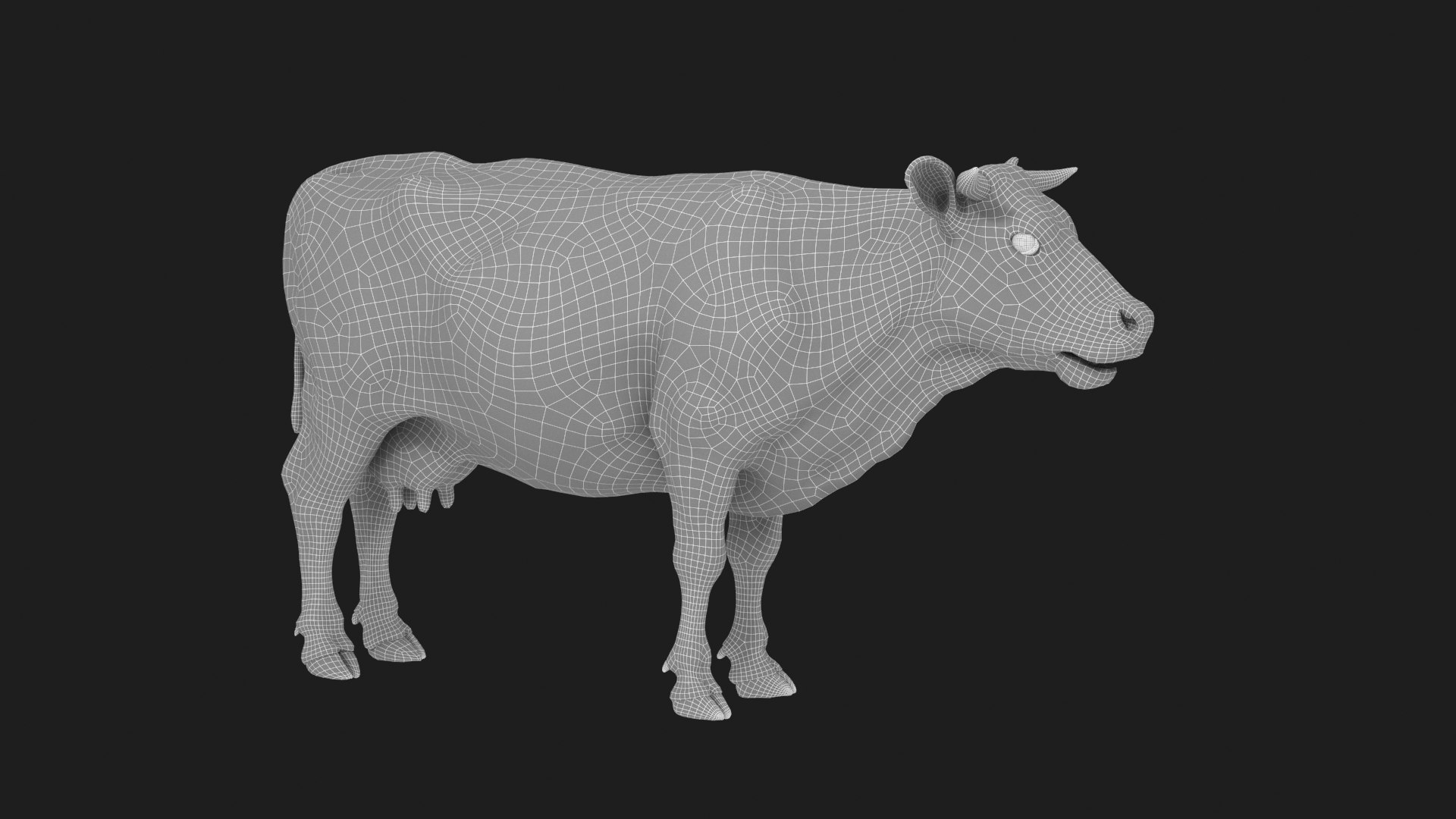 Cow Textured 3D Model - TurboSquid 2410641