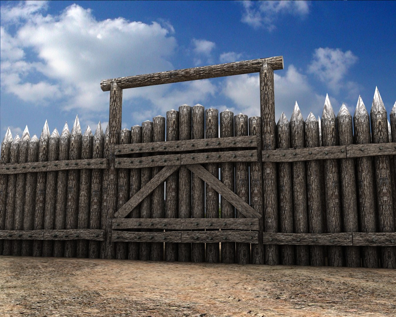 Wooden Palisade Kit 3D Model - TurboSquid 1342631