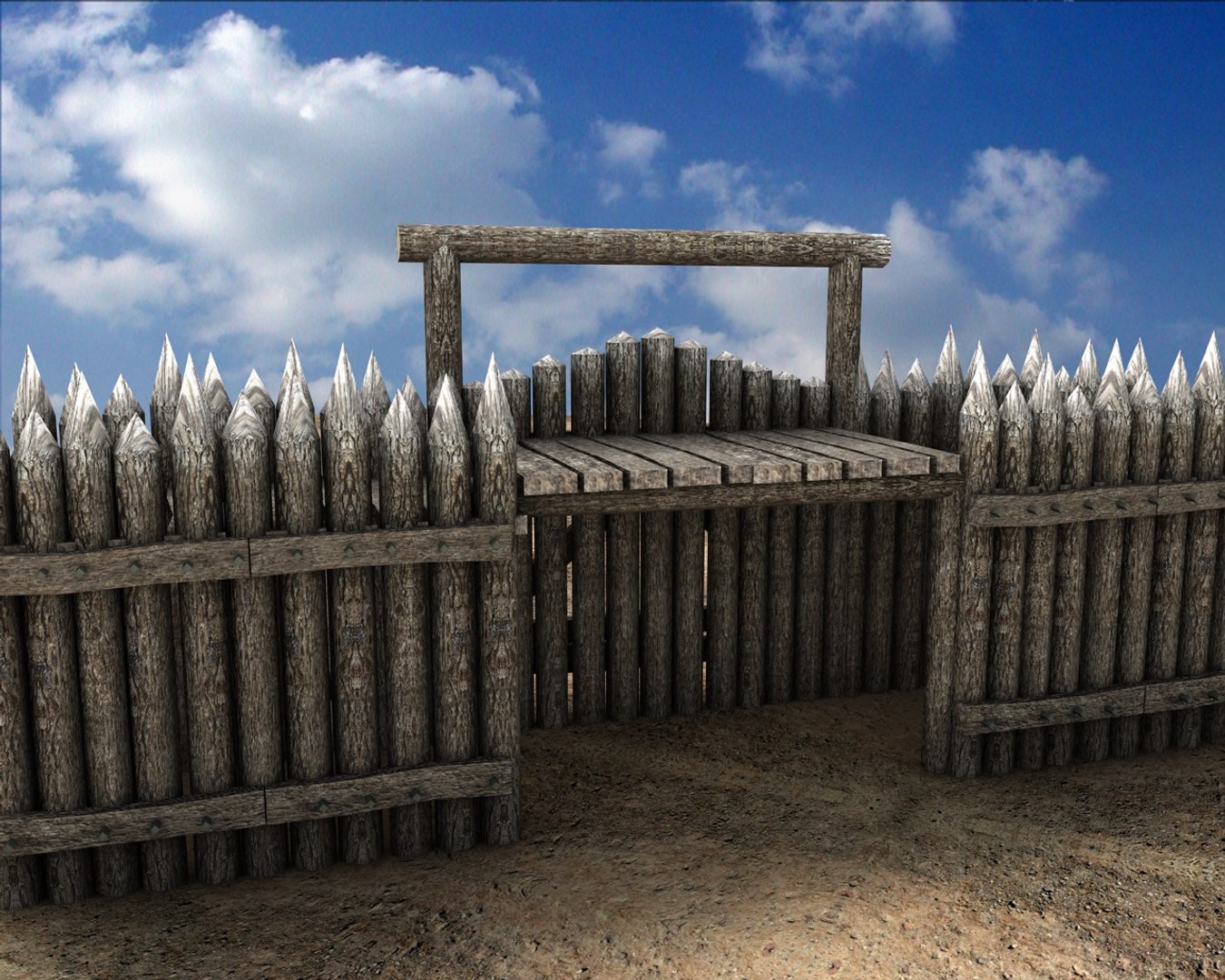 Wooden Palisade Kit 3D Model - TurboSquid 1342631