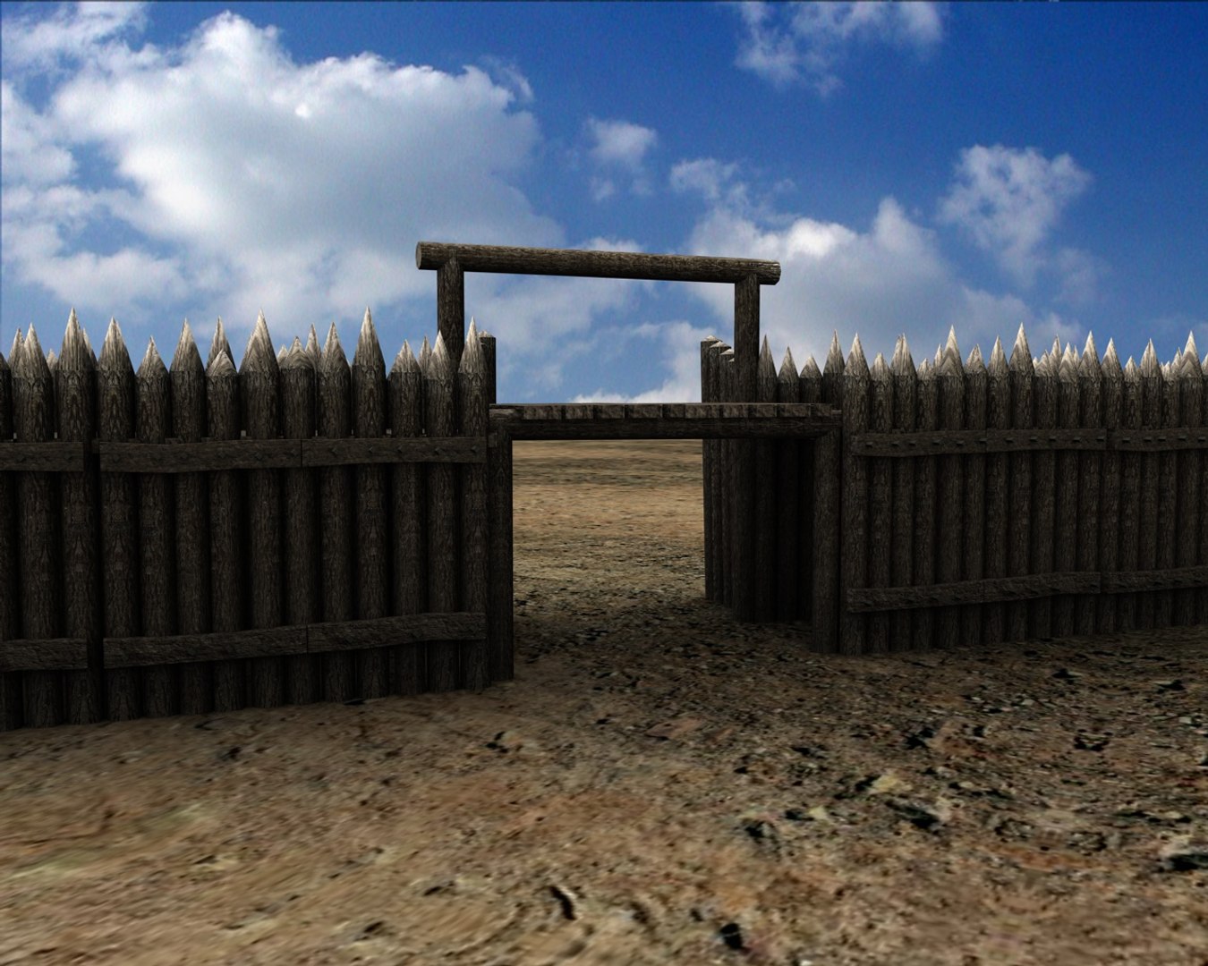 Wooden Palisade Kit 3D Model - TurboSquid 1342631