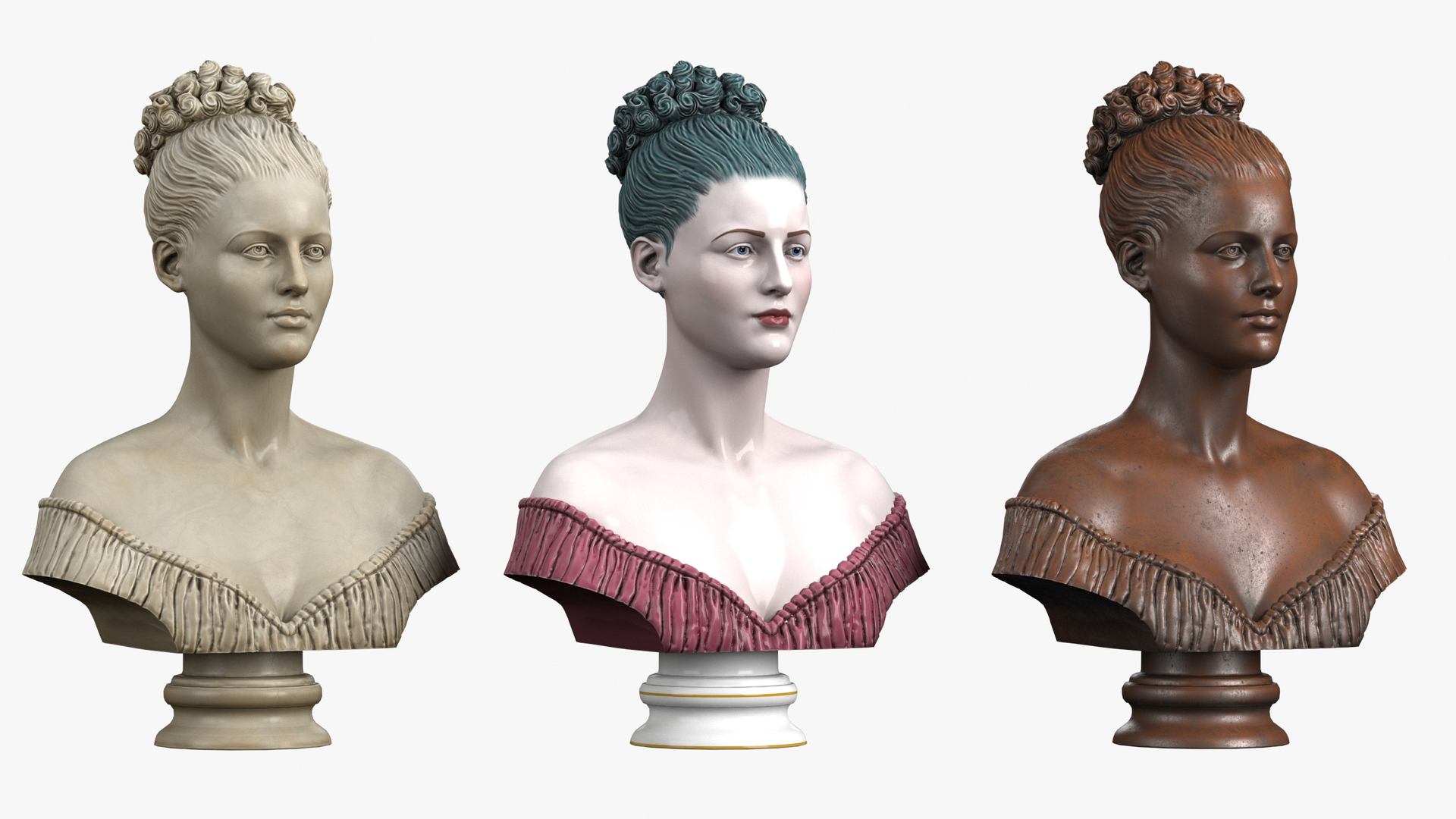 Decorative Bust Lady 3d Max