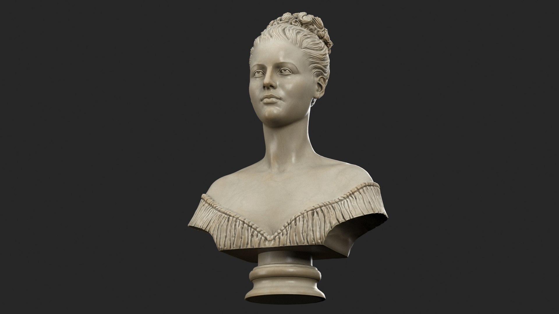 Decorative Bust Lady 3d Max