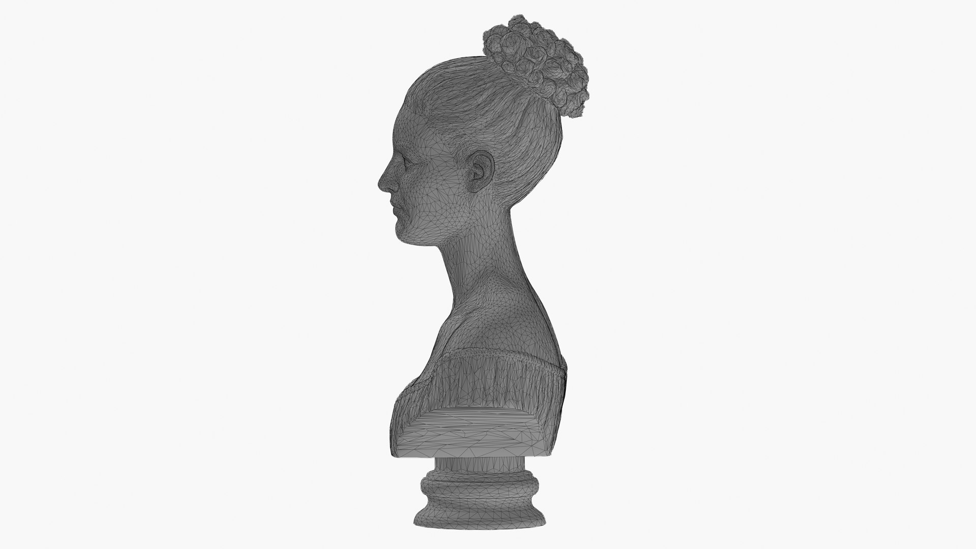 decorative bust lady 3d max