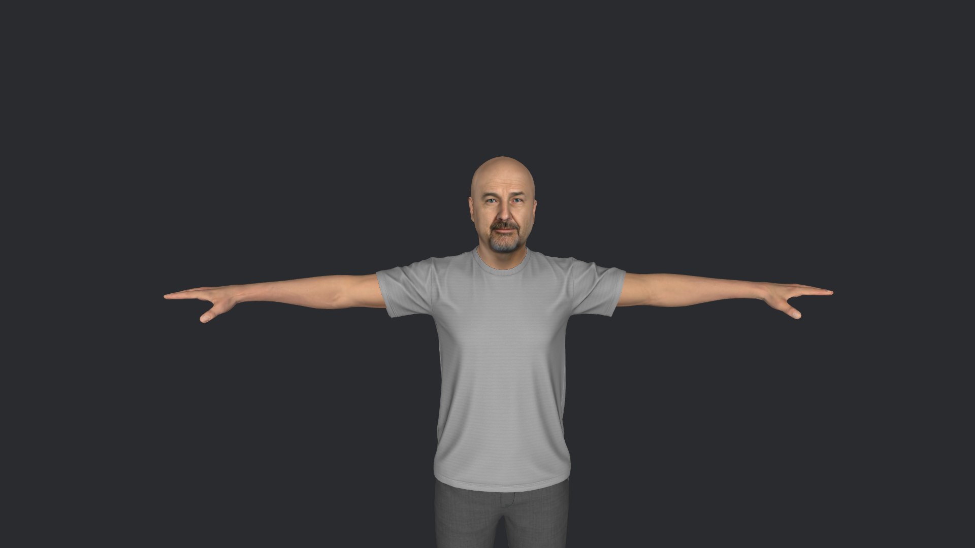 3D John Locke from Lost Hyper Realistic Full Body Fully Rigged 3D ...