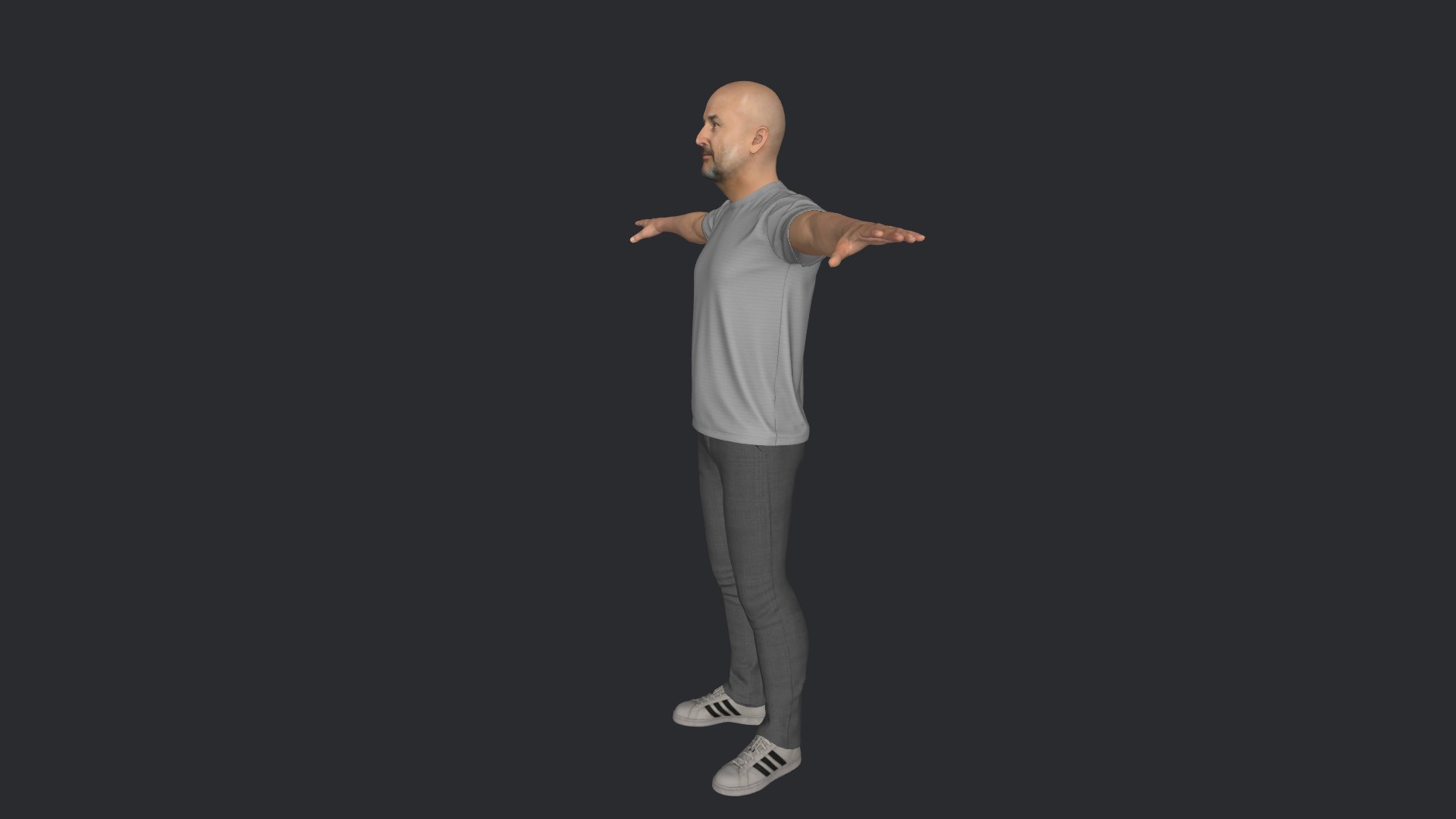 3D John Locke from Lost Hyper Realistic Full Body Fully Rigged 3D ...