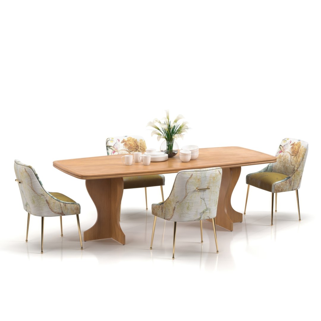 Dining Set 10 Model - TurboSquid 2205188
